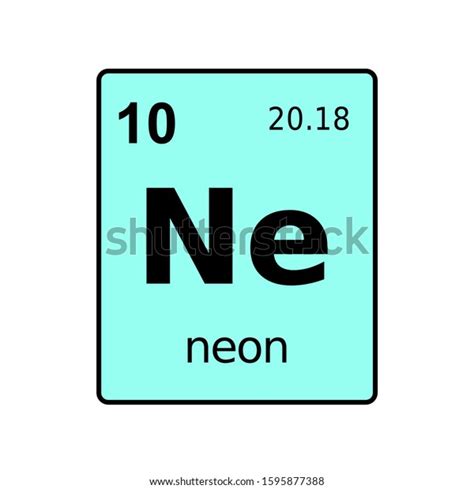 Neon Chemical Element Periodic Table Sign Stock Vector Royalty Free Shutterstock