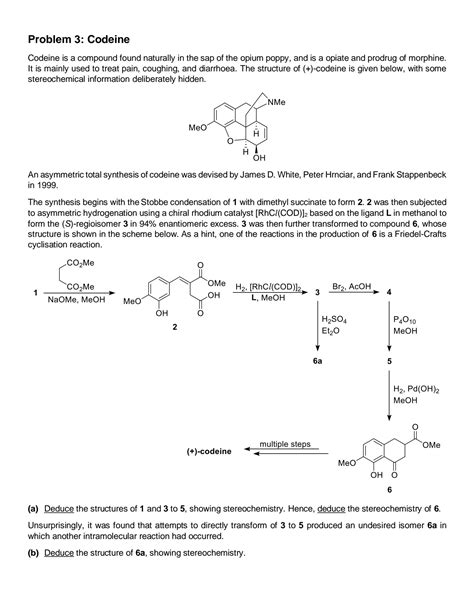 Solution Codeine Total Synthesis Studypool