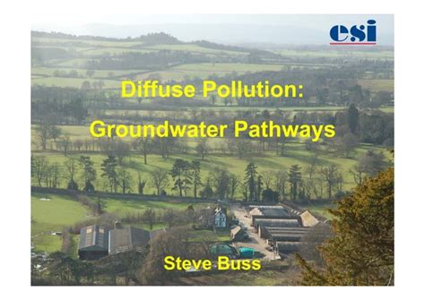 Diffuse Pollution Groundwater Pathways Ppt Diffuse Pollution Groundwater Pathways Ppt
