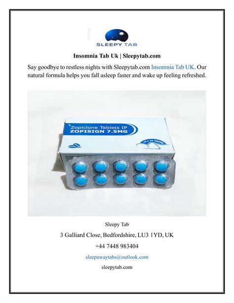 PPT Insomnia Tab UK PowerPoint Presentation Free Download ID
