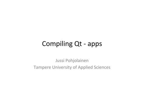 Compiling Qt Apps Pdf