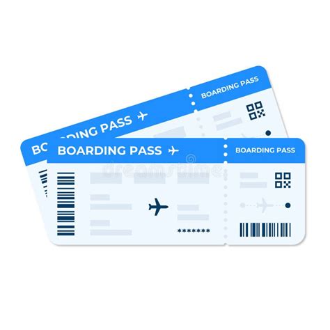 Plane Flight Boarding Pass Stock Illustrations 10553 Plane Flight