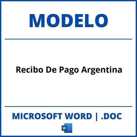 Formato De Recibo De Pago