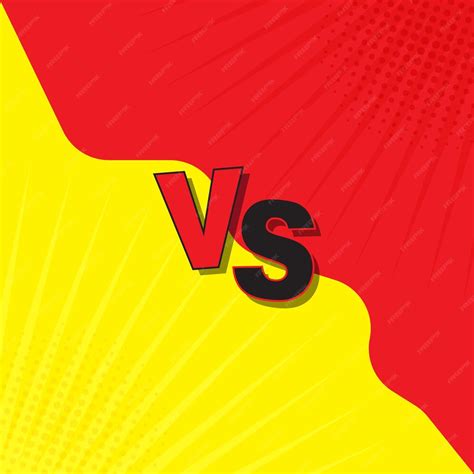 Vs 시트에 비해 플랫 패널 만화 디자인의 배경과의 싸움은 하프톤 번개로 만들어집니다 프리미엄 벡터