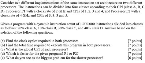 Solved Consider Two Different Implementations Of The Same