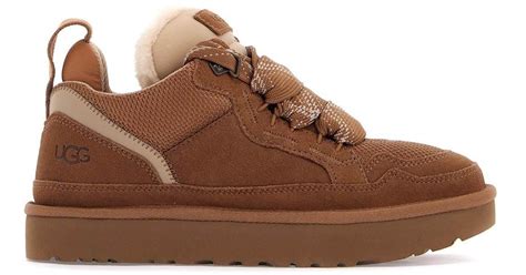 Ugg Lowmel Suede And Mesh Sneakers In Brown Lyst