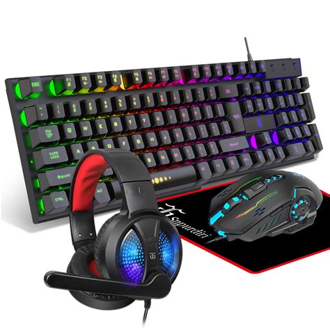 Gaming Keyboard And Mouse Headphones Mouse Pad All In One Desertcart India
