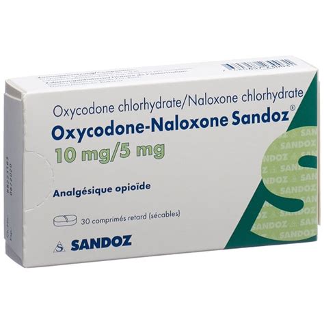Oxycodone Naloxone Sandoz Cpr Ret 10 Mg5 Mg Blist 30 Pce Pharmacie
