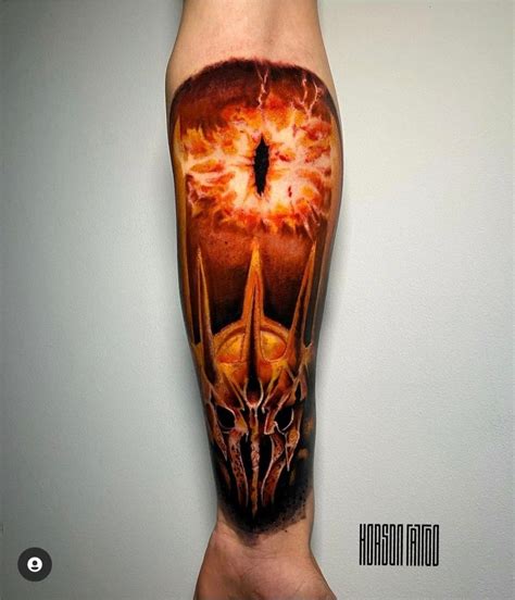 Hand Of Sauron Tattoo Sauron Finger Tattoo Lord Of The Rings Eye Of