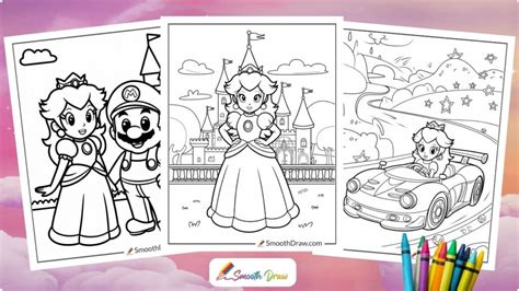 24 Princess Peach Coloring Pages Print Free