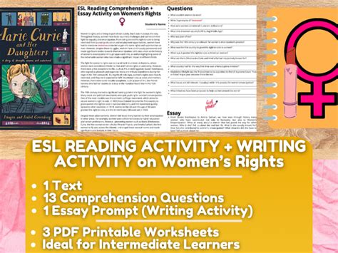 ESL Reading Comprehension Essay Worksheet On Women S Rights Teaching Resources