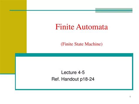 Ppt Finite Automata Finite State Machine Powerpoint Presentation Free Download Id