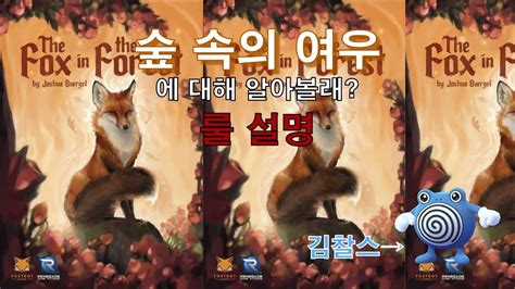 숲 속의 여우 룰 영상 보드게임 숲속의여우 Youtube