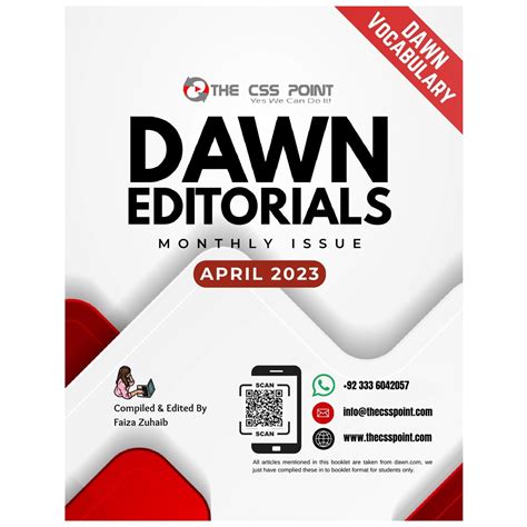 Dawn Editorials April 2023 Monthly Issue Css Books Point