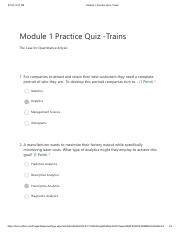 Module Practice Quiz On Quantitative Analysis Course Hero