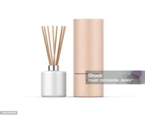 빈 리드 디퓨저 아로마 스틱 향수 향수 종이 상자 포장 모형 템플릿 3d 렌더링 그림 포장에 대한 스톡 사진 및 기타 이미지 포장 향기로운 향수 미용 위생 제품