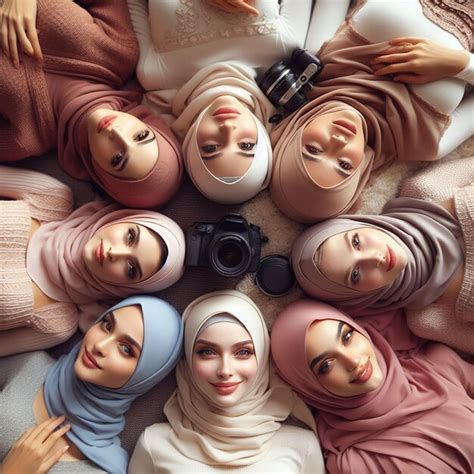 Premium Photo Beautiful Faces Of Muslim Girls Ai Generated