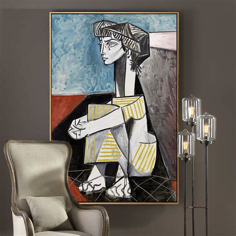 Portrait Of Jacqueline Roque With Her Hands Crossed 1954 By Pablo