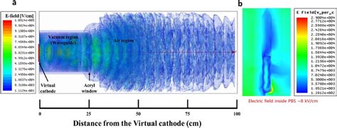 A Results Of The Hfss Simulations Electric Field Distributions In Download Scientific