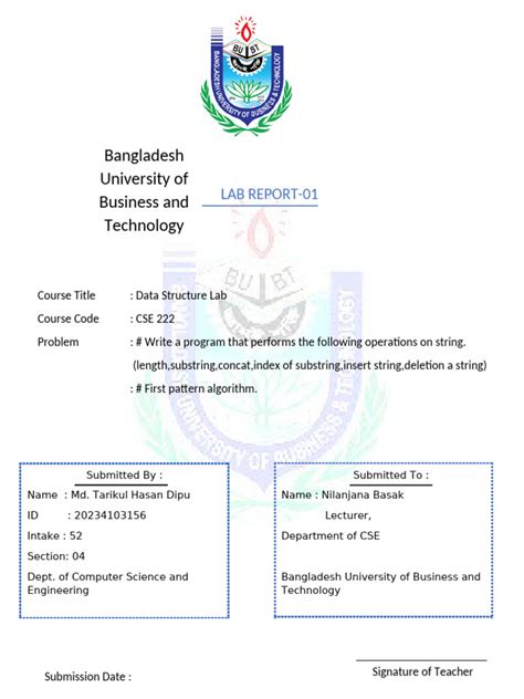 Cse Lab Cover Page Pdf