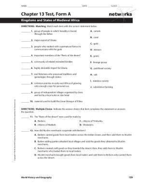Fillable Online Netw Rks Chapter Test Form A Fax Email Print Pdffiller