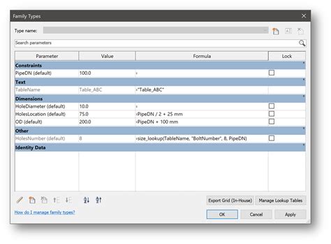 Is It Possible To Link A Numerical Parameter To A Lookup Table In Revit