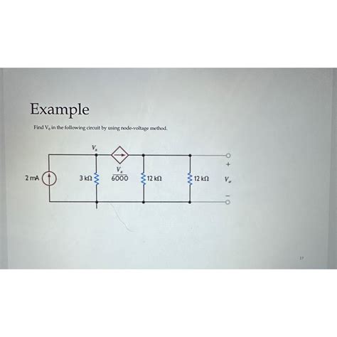 Solved ExampleFind V In The Following Circuit By Using Chegg