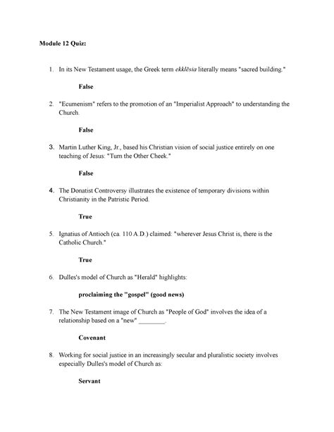 Theo Module 12 Quiz Module 12 Quiz In Its New Testament Usage The