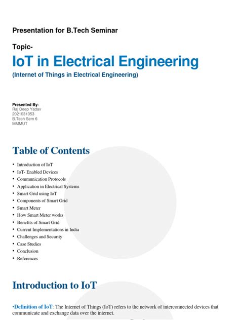 Raj Deep Ppt On Iot Pdf Internet Of Things Smart Grid