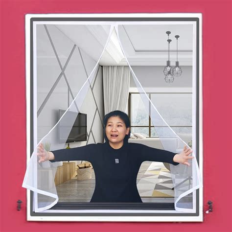 신제품 마그네틱 모기장 창문 실내 창문 스크린 메쉬 커튼 튤 맞춤 크기 자동으로 닫기 쉬운 설치 자석 모기장 얇은 명주 그물 커튼 Aliexpress