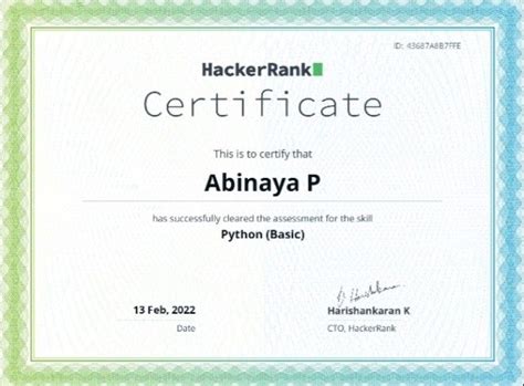 Abinaya P On Linkedin Hackerrank Python