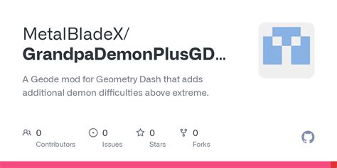 github metalbladex grandpademonplusgdps a geode mod for geometry dash that adds additional