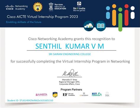 Senthil Kumar V M On Linkedin Ive Successfully Completed The Cisco