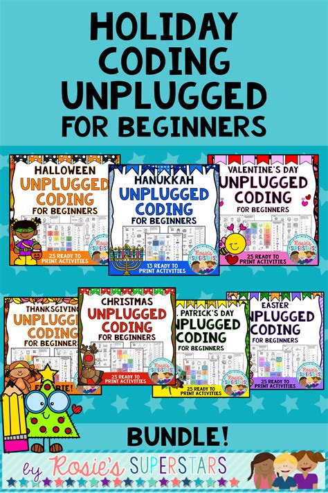 Holiday Coding Activities For Beginners Bundle Unplugged Coding