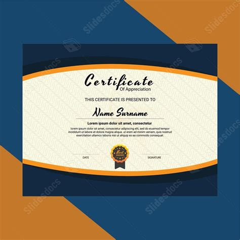 Certificate Frame Science Form Elegant Vintage Creative Word Template