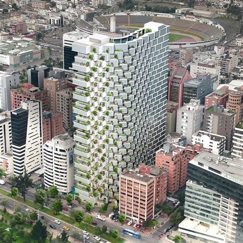 Big Designs Epiq Tower For Quito Covered In Earthy Coloured Tiles
