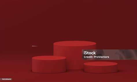 3d 실린더 연단 빨간색 기본 레벨 건설 소매 상품 스탠드 현실적인 벡터 0명에 대한 스톡 벡터 아트 및 기타 이미지 0명 3가지 개체 3차원 형태 Istock