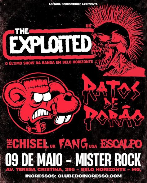The Exploited E Ratos De Porão Confirmam Mais Dois Shows Juntos No