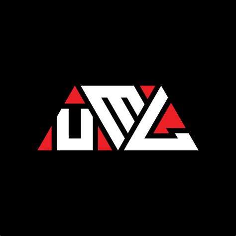 Uml Triangle Letter Logo Design With Triangle Shape Uml Triangle Logo