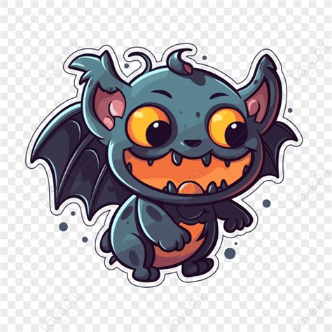 만화 유령 박쥐 스티커 클립 아트 벡터상표 Png 일러스트 무료 다운로드 Lovepik