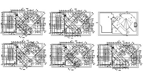 Building Structure Detail 2d View Layout Autocad File