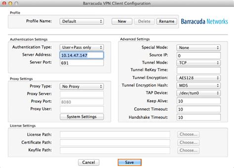 Self Service VPN Provisioning On MacOS Barracuda Campus