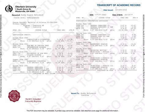 Completed Transcript Pdf