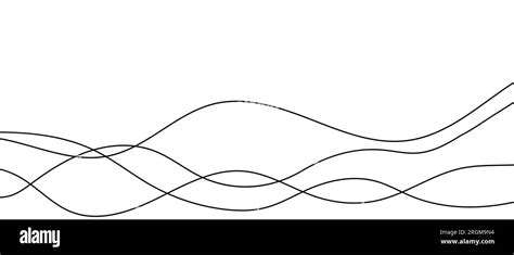 Thin Line Wavy Abstract Background Curve Wave Vector Seamless Pattern Stock Vector Image And Art