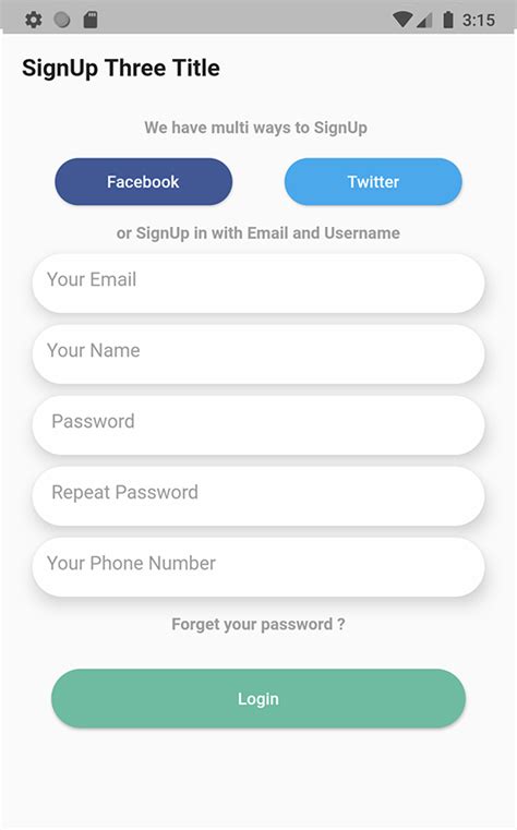 woo forms flutter ui for ios android collection by coodes codecanyon