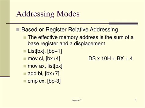 Ppt Addressing Modes Powerpoint Presentation Free Download Id6303804