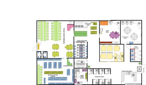 Library Floor Plan 비주얼 패러다임 사용자 기여 다이어그램 디자인
