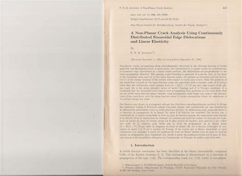 Pdf A Non‐planar Crack Analysis Using Continuously Distributed Sinusoidal Edge Dislocations