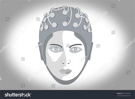 Woman Wearing Eeg Headset Stock Illustration 219576538 Shutterstock