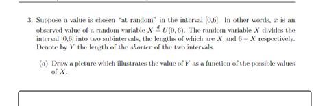 Solved 3 Suppose A Value Is Chosen At Random” In The